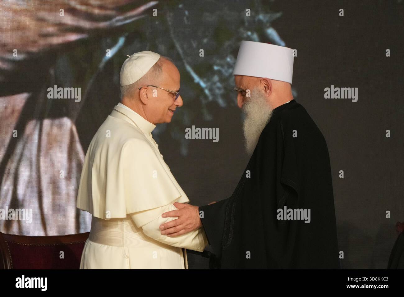 Pope Leo XIV shakes hands to spiritual leader of Lebanon's Druze ...