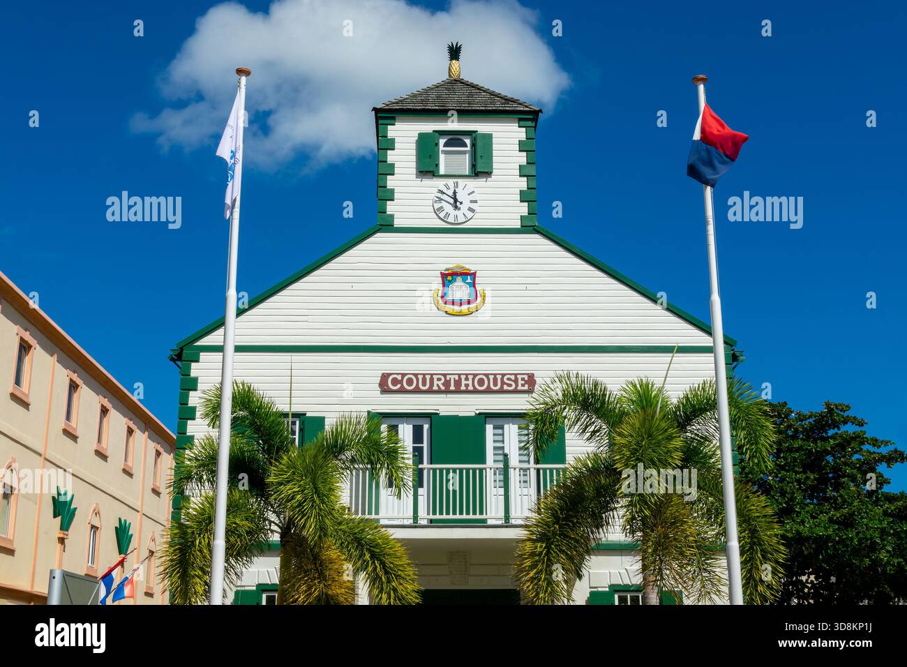 Caribbean st maarten philipsburg courthouse hi-res stock photography ...