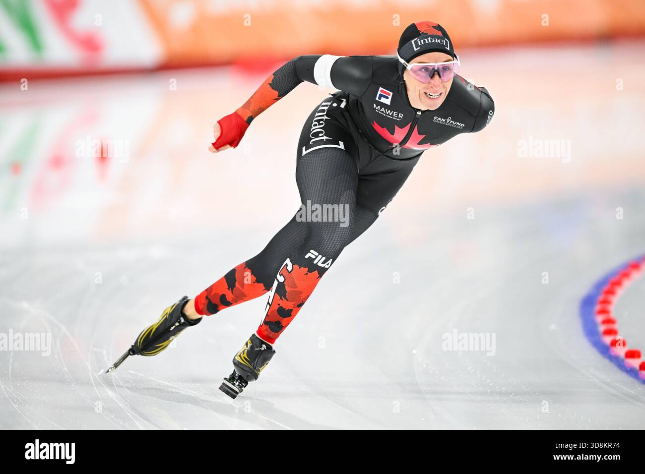 CALGARY, AB - NOVEMBER 22: Ivanie Blondin (CAN) races during the 1500m ...