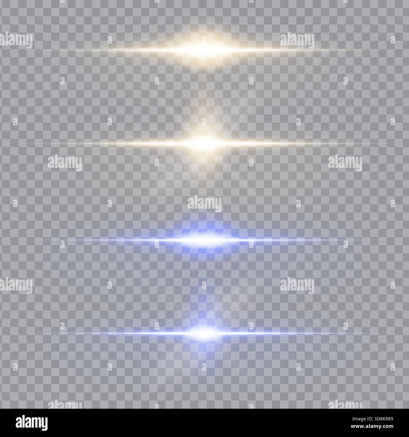 Bright realistic star flares and lens glows isolated on transparency ...