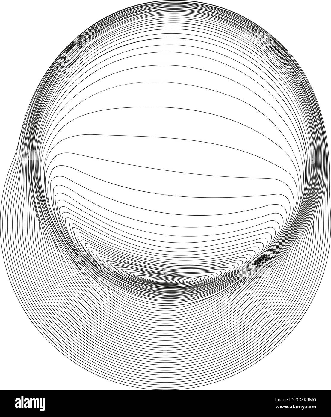 A complex spiral design forming a spherical shape, combining radial ...