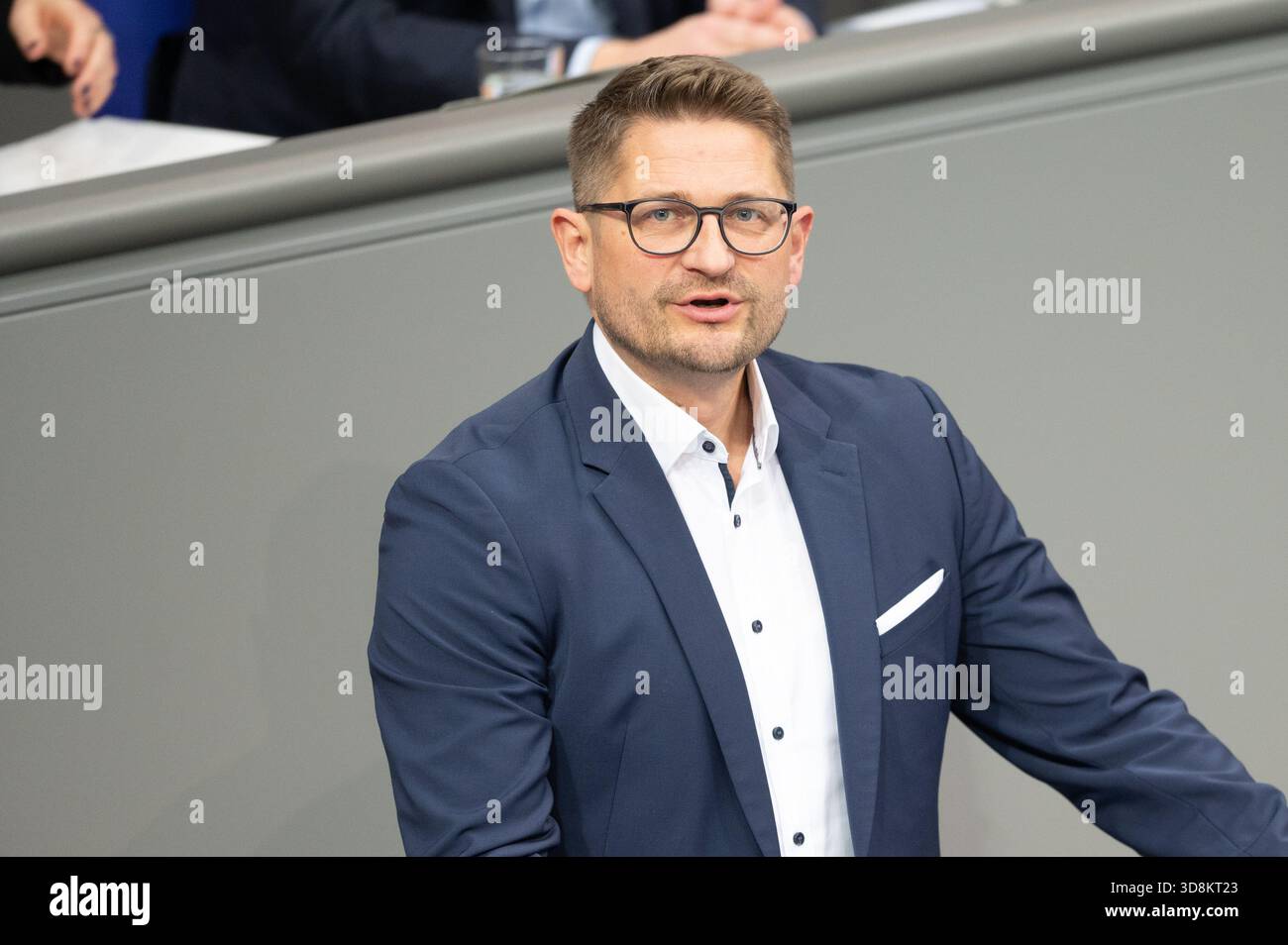 28 November 2025, Berlin: René Springer (AfD) speaks in the debate on ...