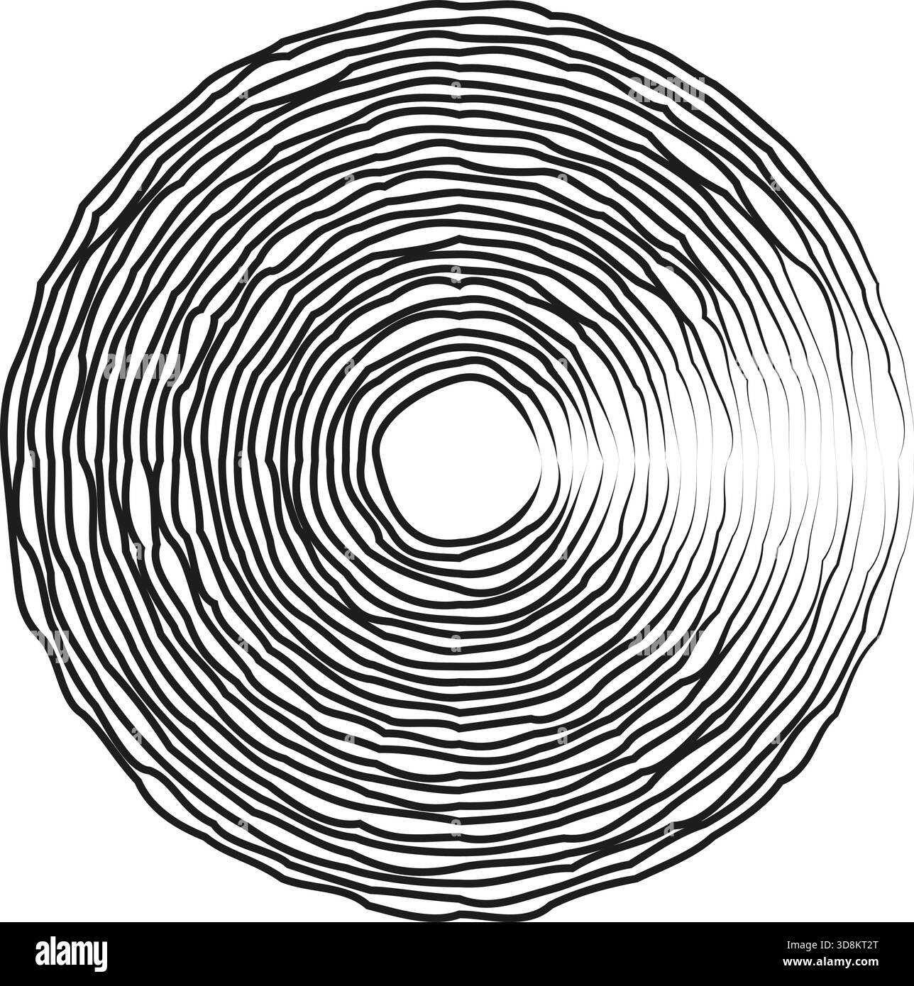 A design with a wide circular spiral that gradually expands outward ...
