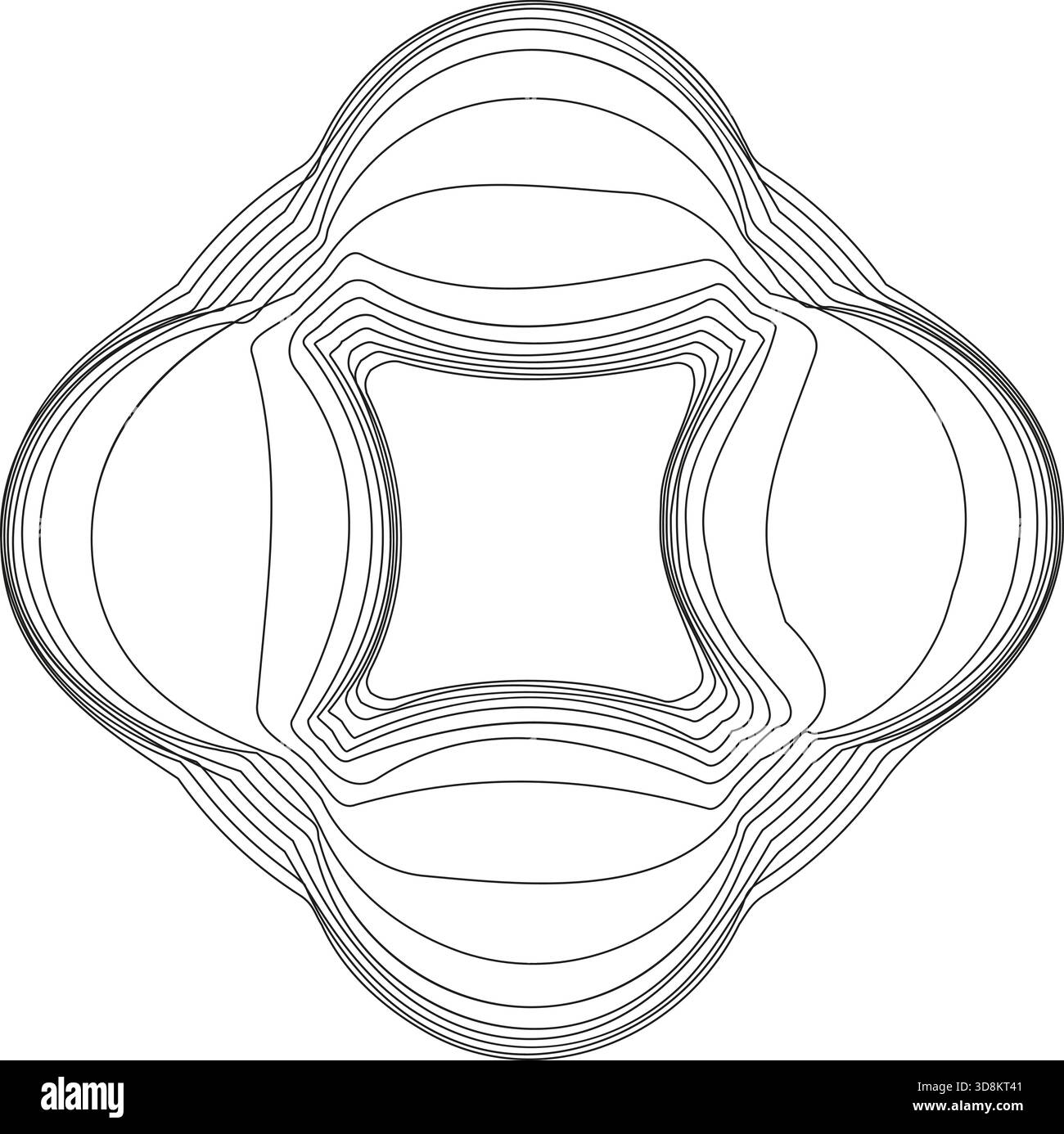 A circular design resembling an inverted cone shape, with radial lines ...