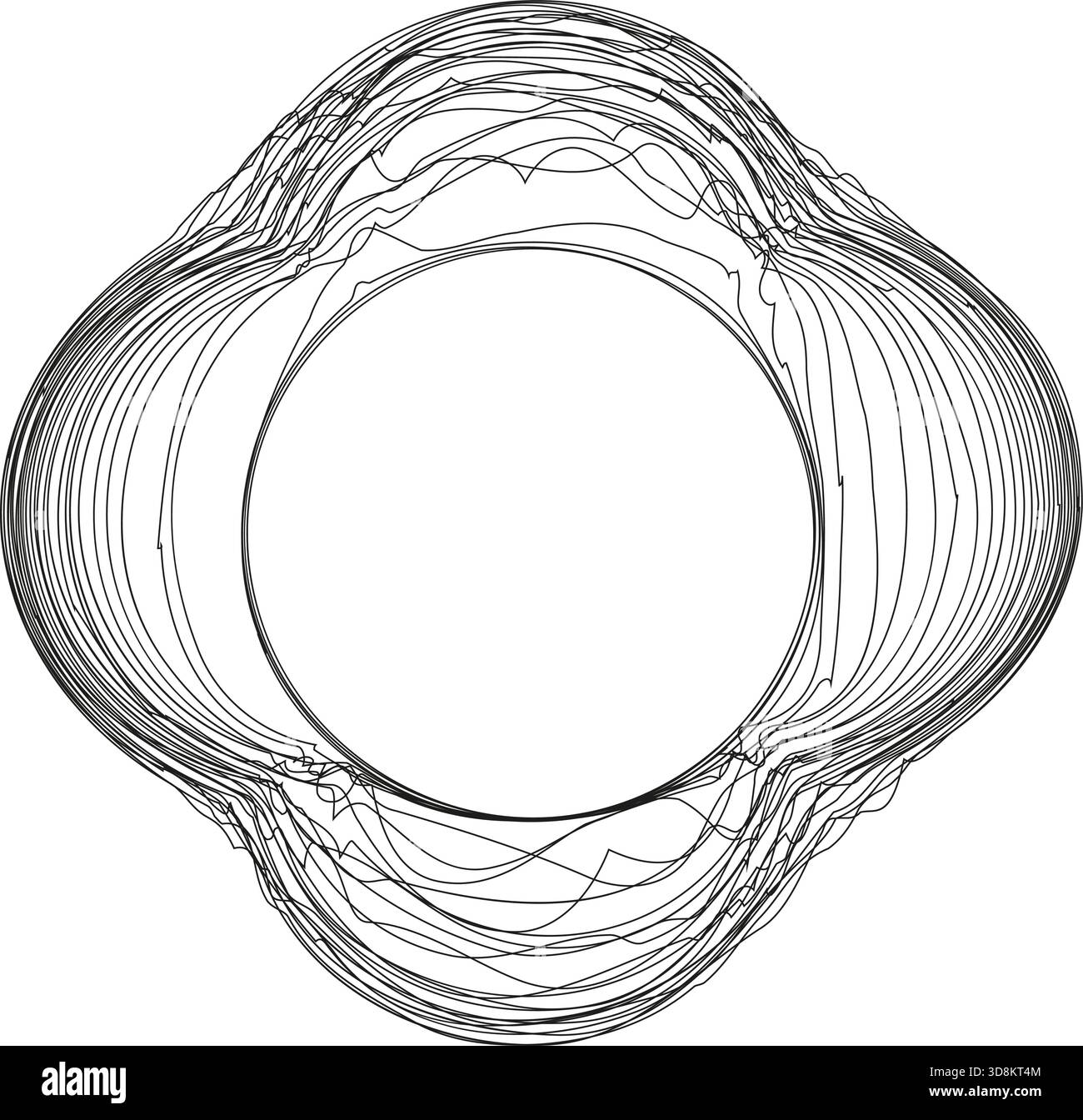 A circular design resembling a funnel shape, with swirling lines and a ...