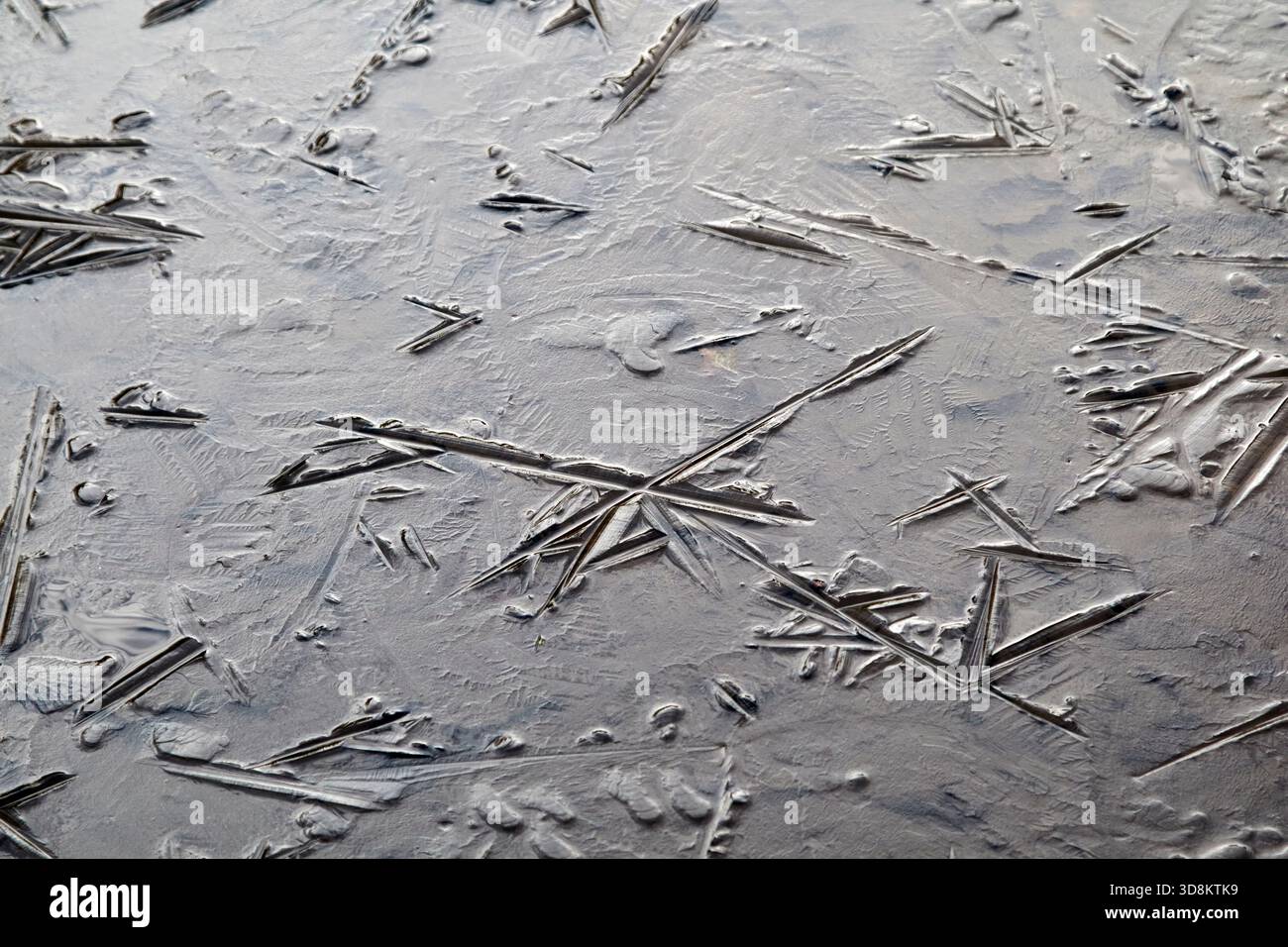 fresh thin ice over water poyntzpass county down northern ireland Stock ...