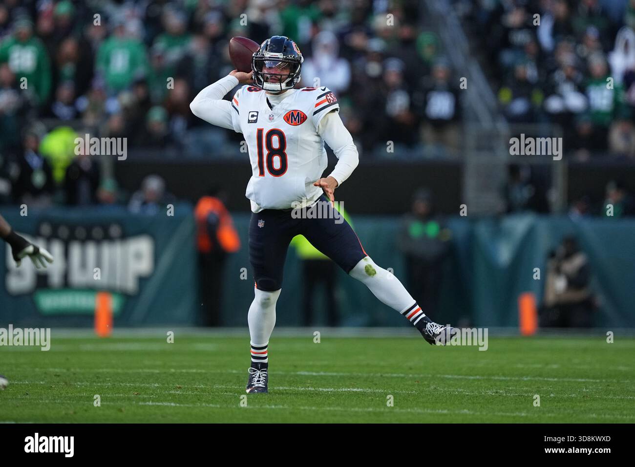 Chicago Bears' Caleb Williams in action during an NFL football game ...