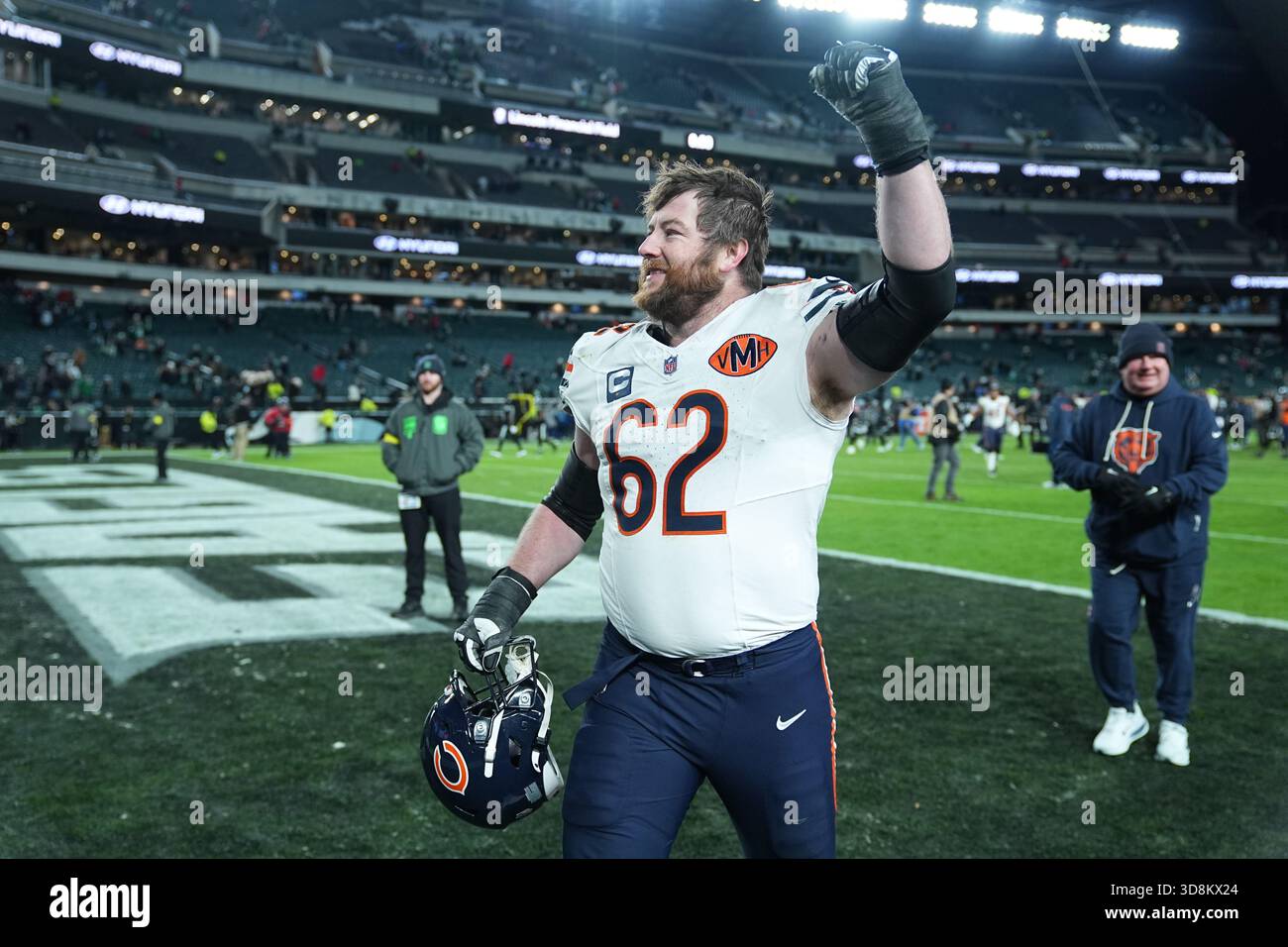 Chicago Bears' Joe Thuney in action after an NFL football game, Friday ...