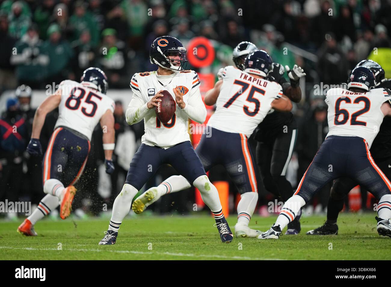 Chicago Bears quarterback Caleb Williams in action during an NFL ...