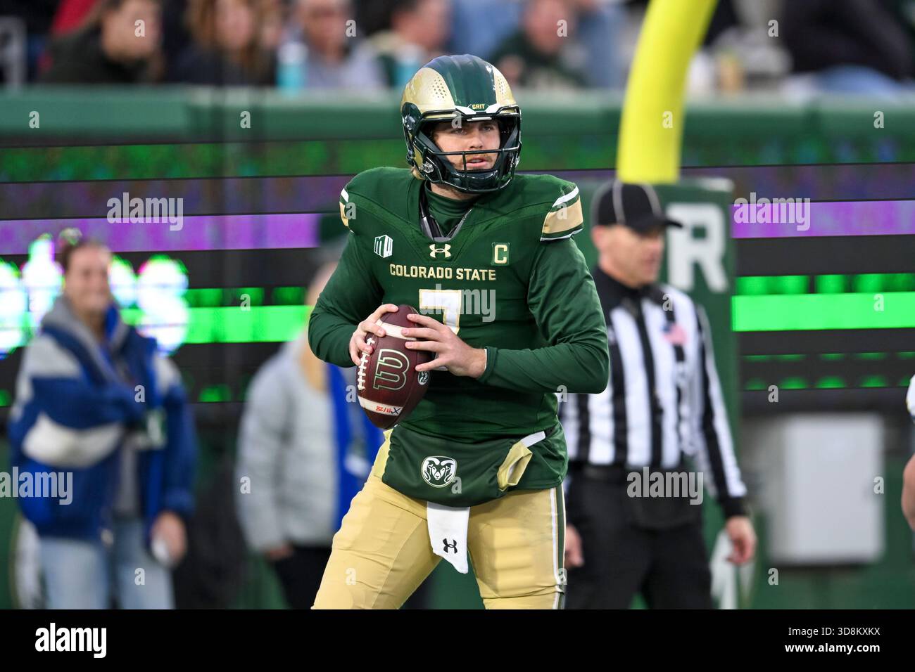 November 28, 2025: Colorado State quarterback Jackson Brousseau (7), in ...