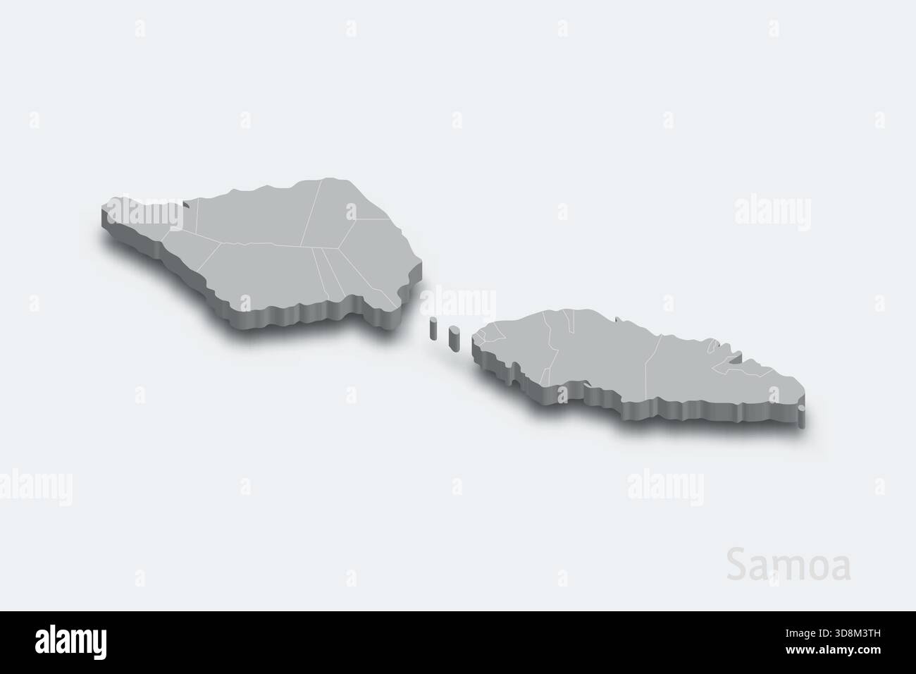 Samoa 3d isometric map hi-res stock photography and images - Alamy