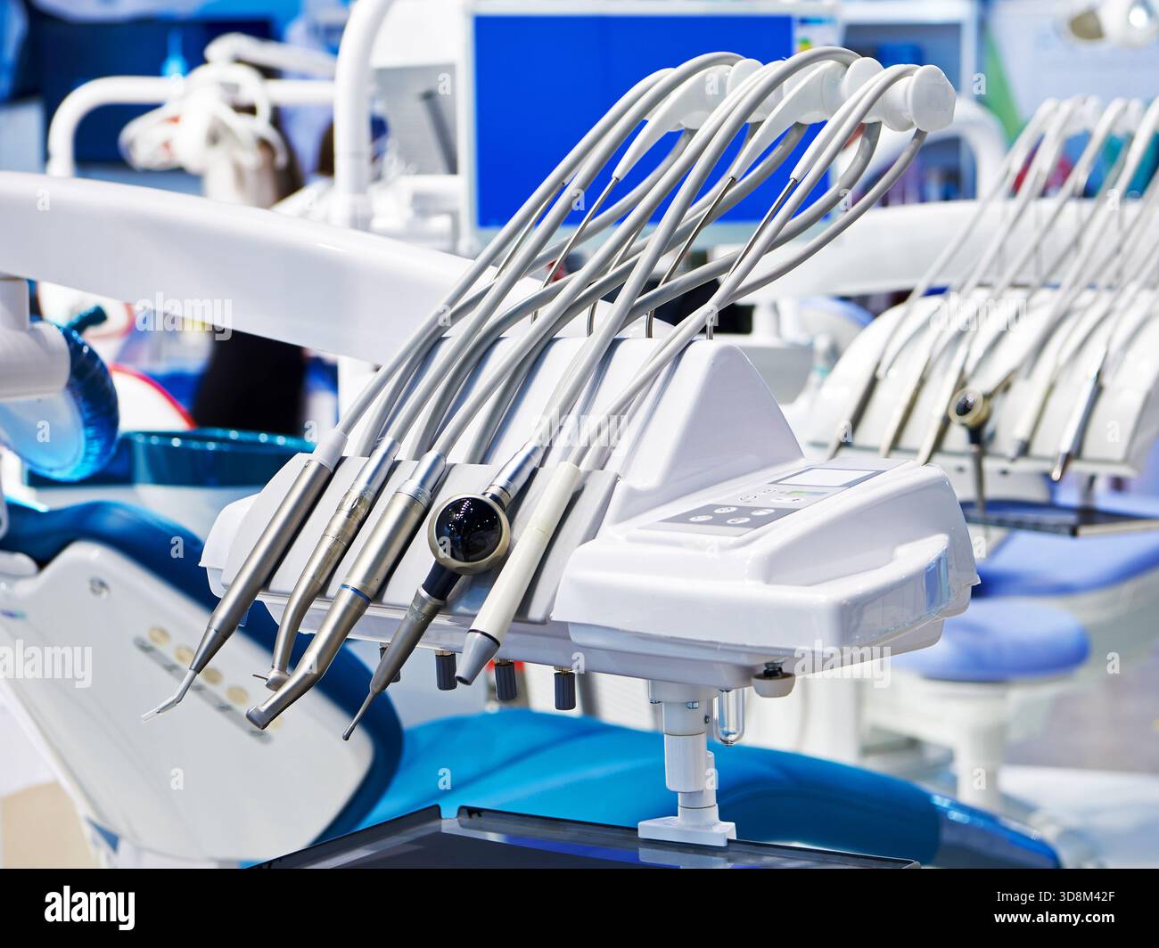Chair and dental instruments workplace stomatology Stock Photo - Alamy