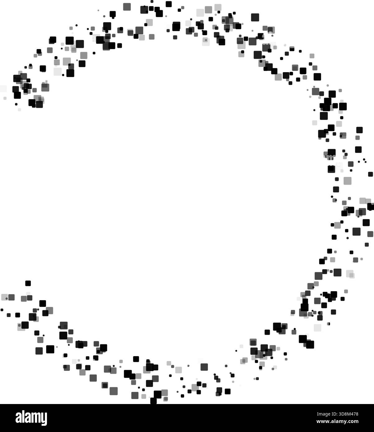 Radial structure with incomplete circular outlines divided into ...