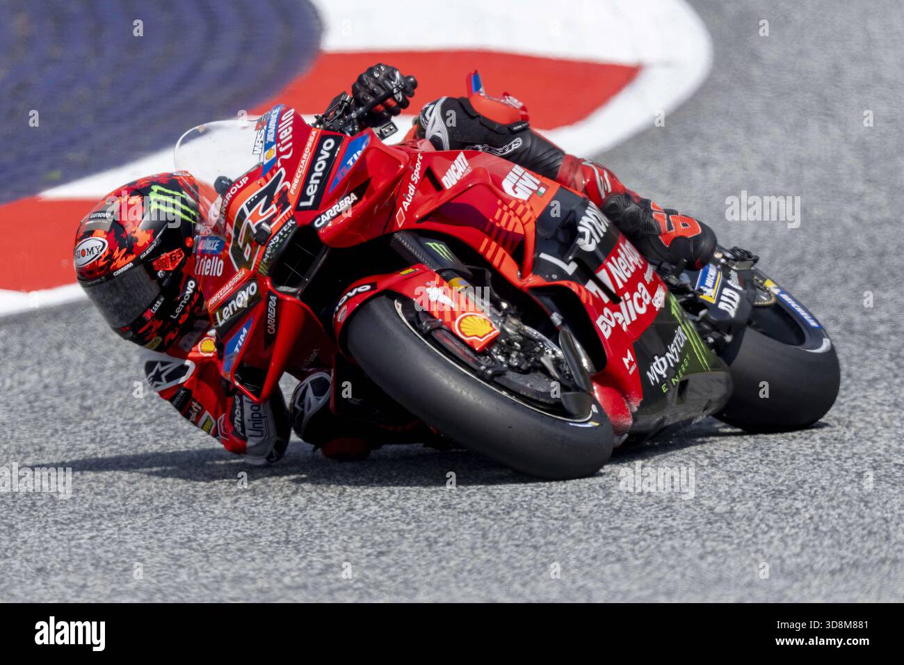 SPIELBERG, AUSTRIA - AUGUST 16: Francesco Bagnaia of Italy and Ducati ...