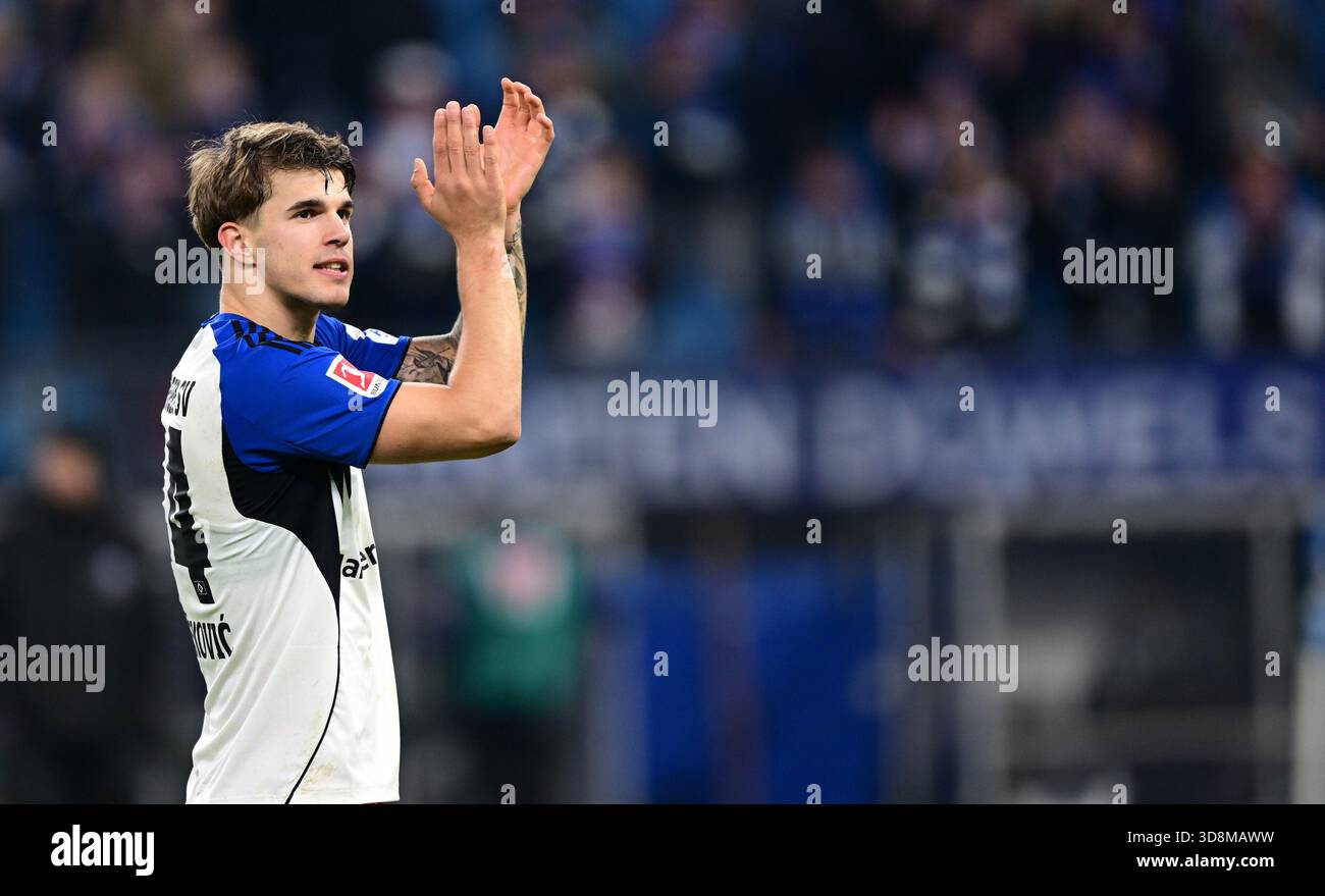 Final celebration, Luka Vuskovic (HSV Hamburg) Hamburg, November 30 ...