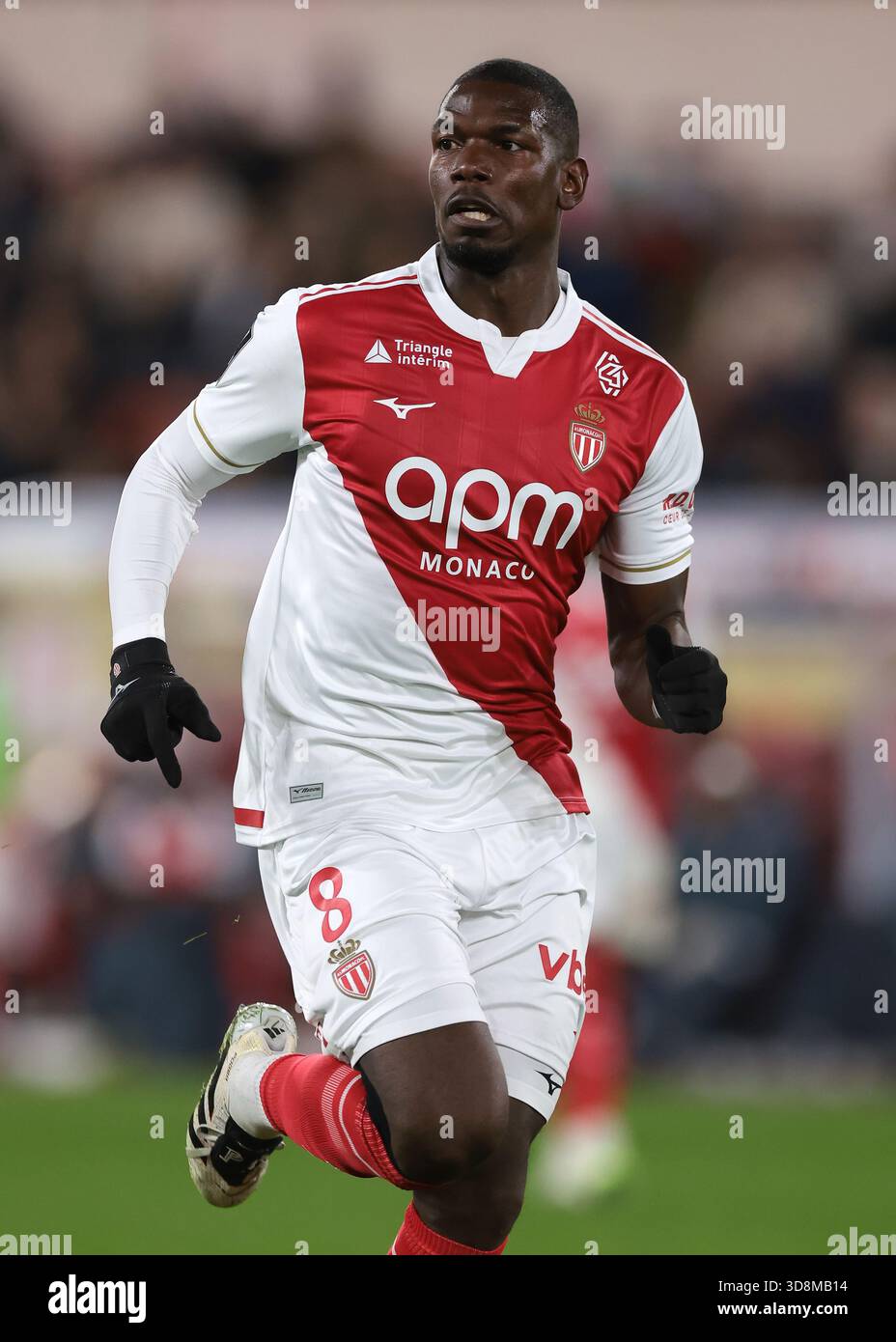 Monaco, Monaco, 29th November 2025. Paul Pogba of AS Monaco on his home ...