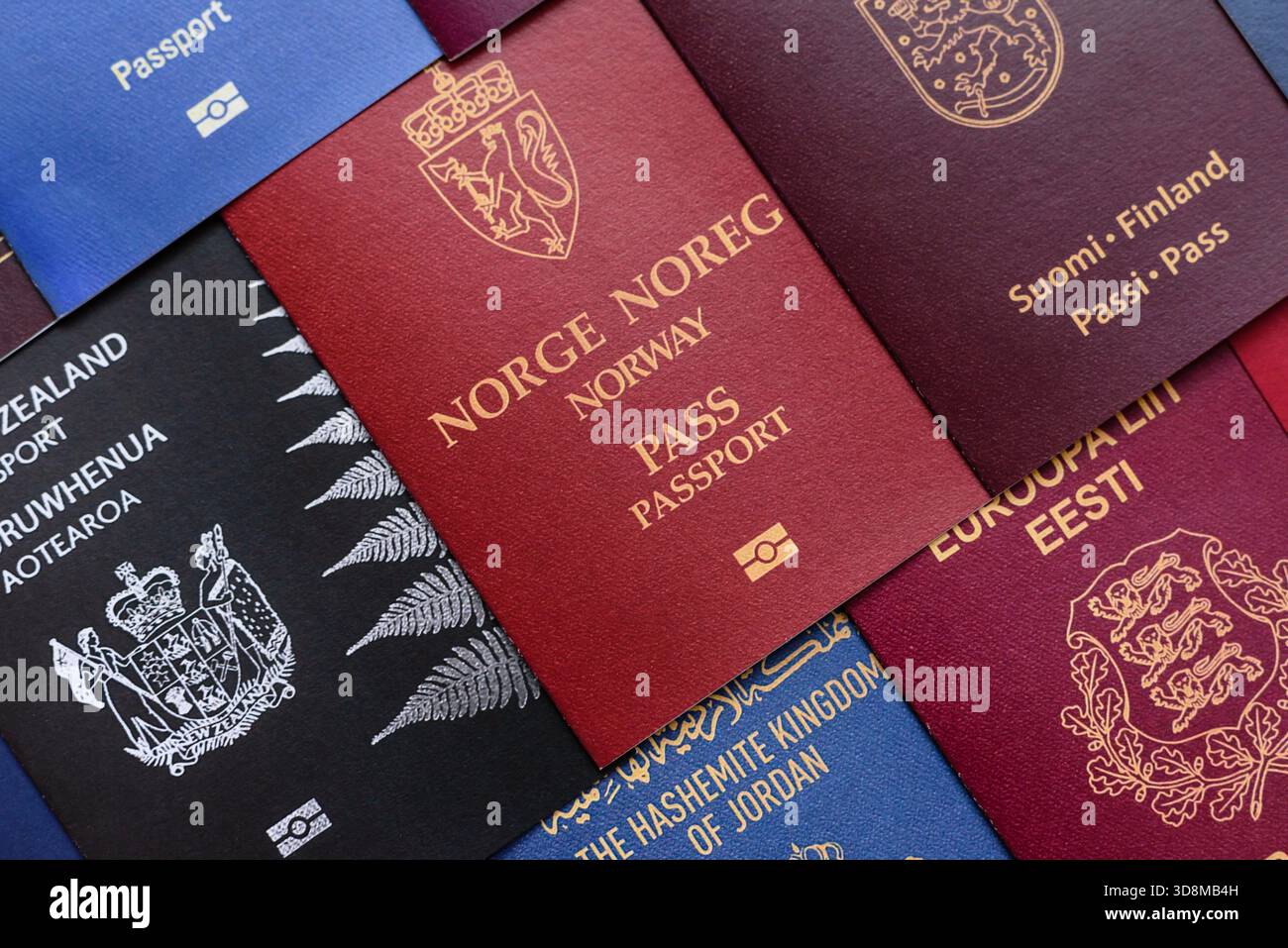 Passports of citizens of different countries of the world, background ...