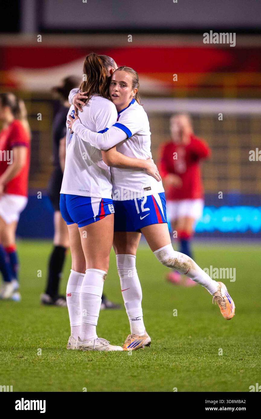 Joie Stadium England players celebrating the win after the womens U23 ...