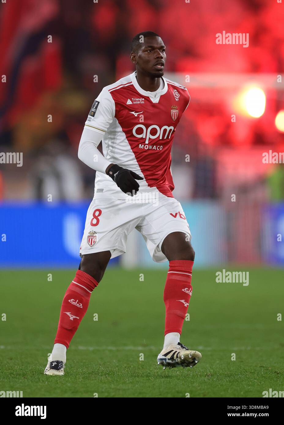 Monaco, Monaco, 29th November 2025. Paul Pogba of AS Monaco on his home ...