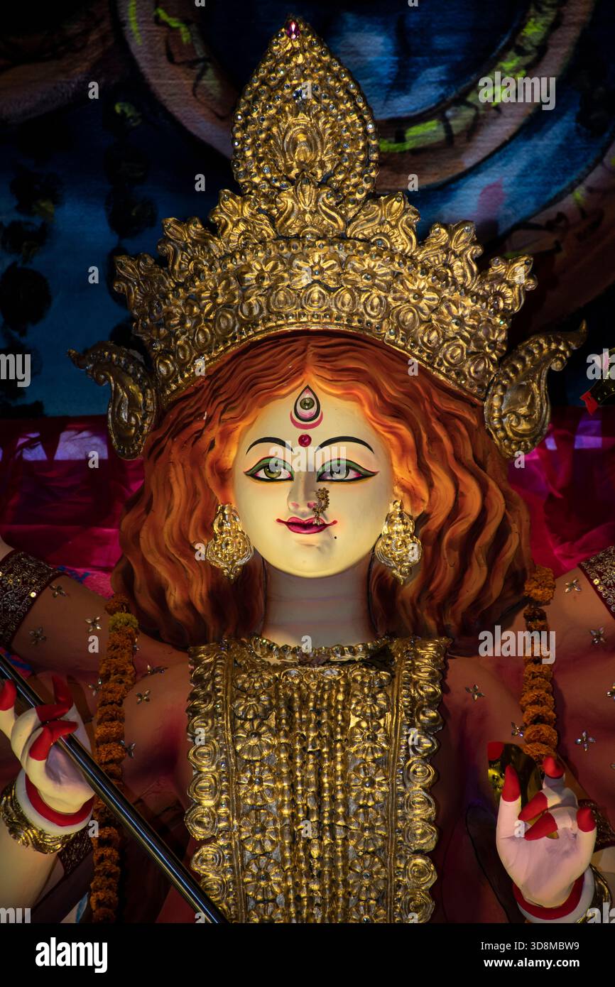 Idol of Goddess Durga in Durga Puja 2025 organized by Sri Sri Gangabari ...