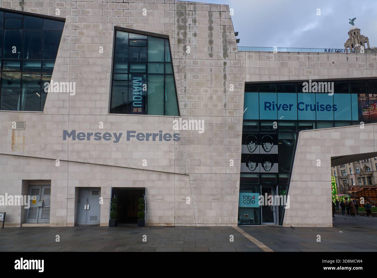 Exterior view of the modern Mersey Ferries terminal and ticket office ...