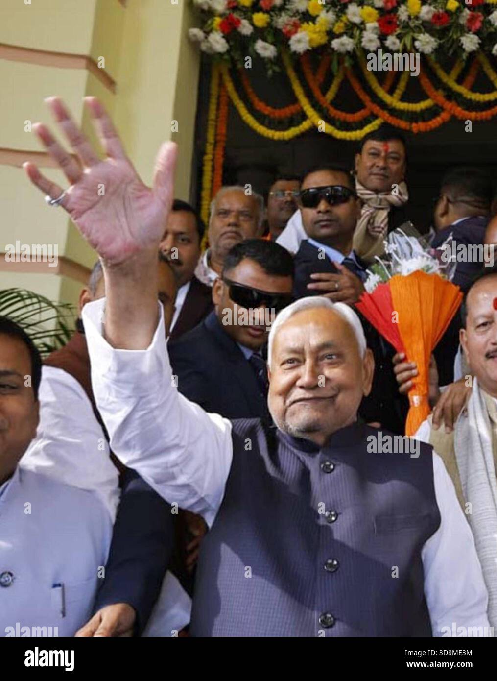 PATNA, INDIA - DECEMBER 1: Bihar Chief Minister Nitish Kumar arriving ...
