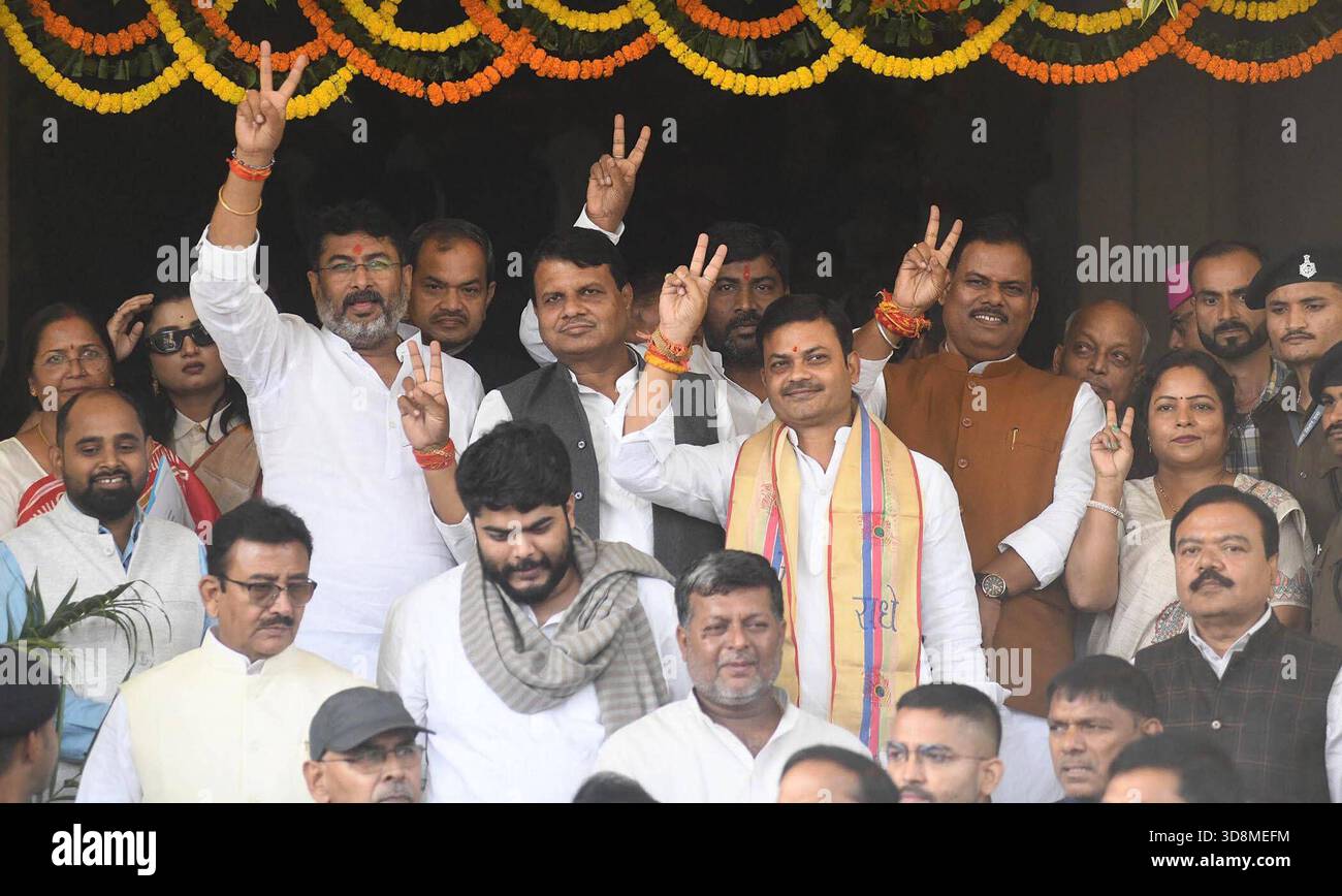 PATNA, INDIA - DECEMBER 1: Lok Janshakti Party Ramvilas party MLAs ...