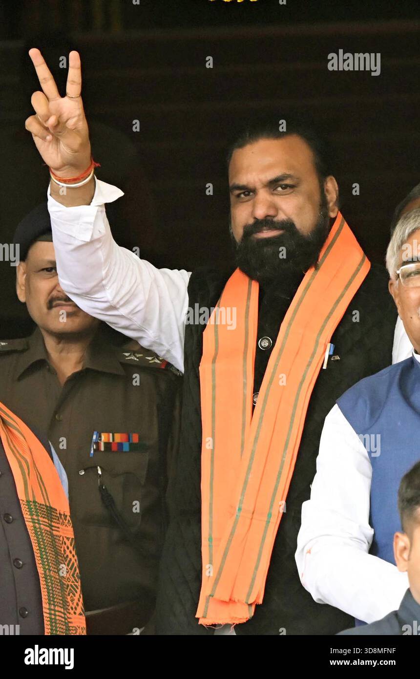 PATNA, INDIA - DECEMBER 1: Bihar Deputy Chief Minister Samrat Choudhary ...