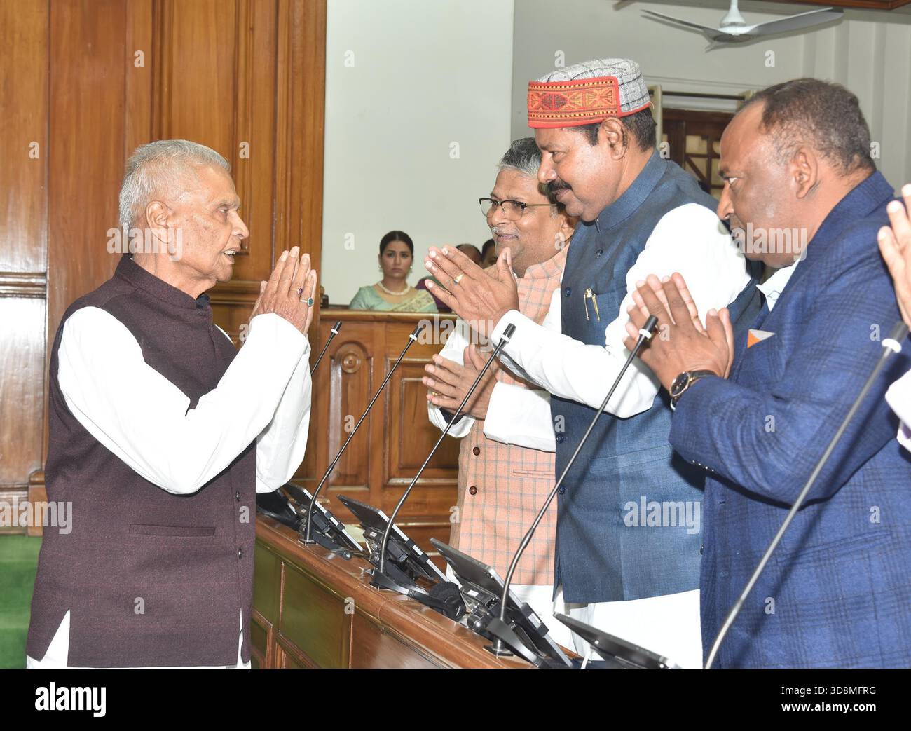 PATNA, INDIA - DECEMBER 1: Bihar Minister Vijendra Prasad Yadav with ...