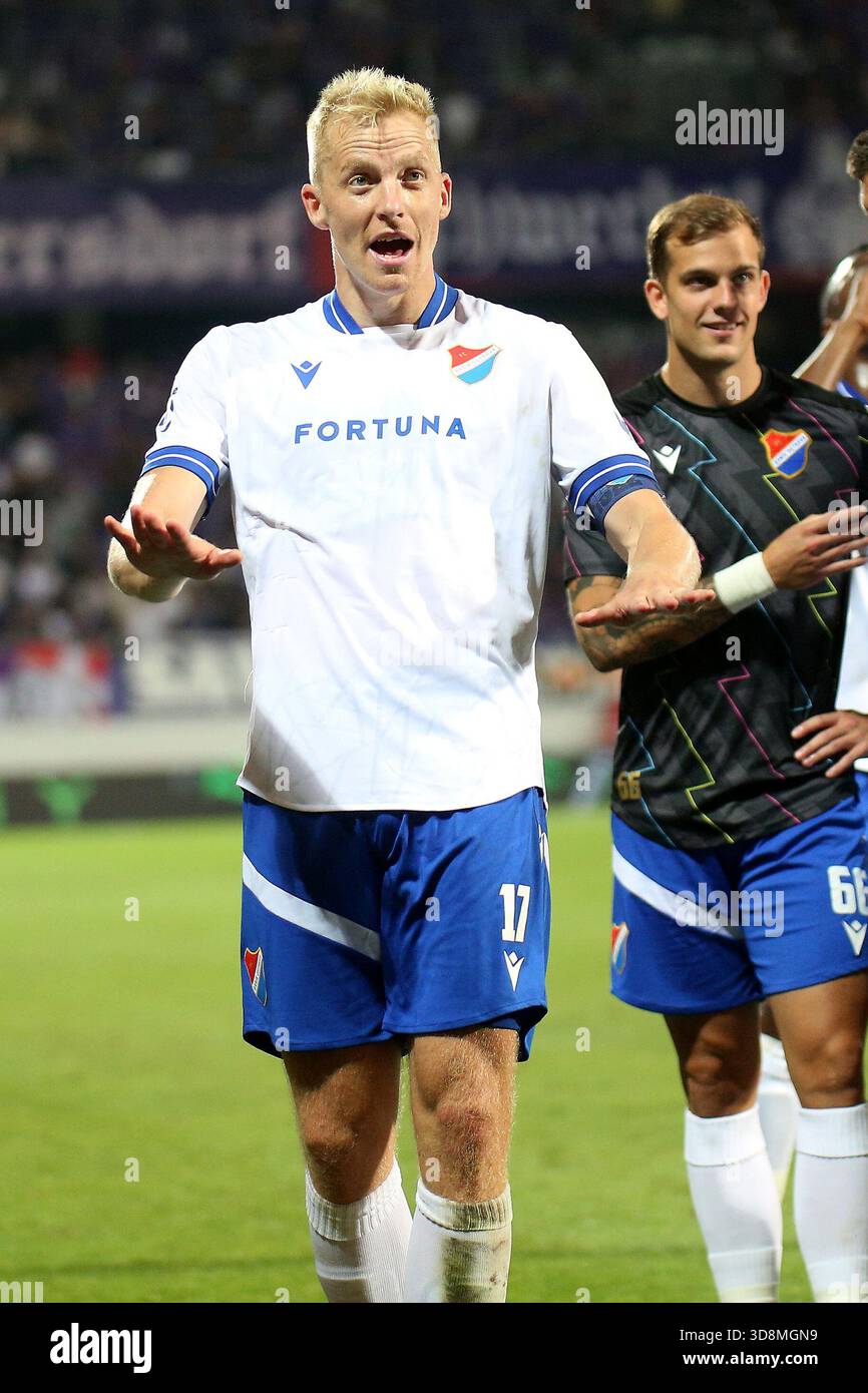 VIENNA, AUSTRIA - AUGUST 14: Happy by Michal Frydrych of FC Banik ...