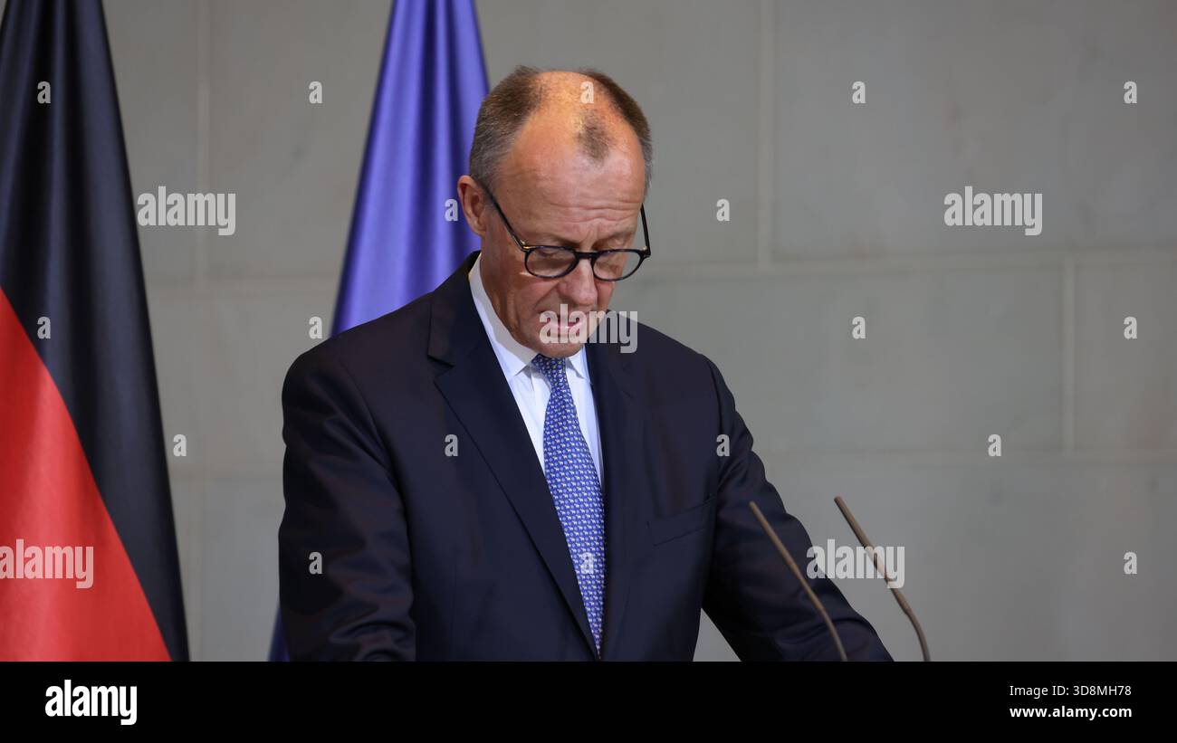 Berlin, Germany, 01th Dez. 2025. Press conference by Federal Chancellor ...