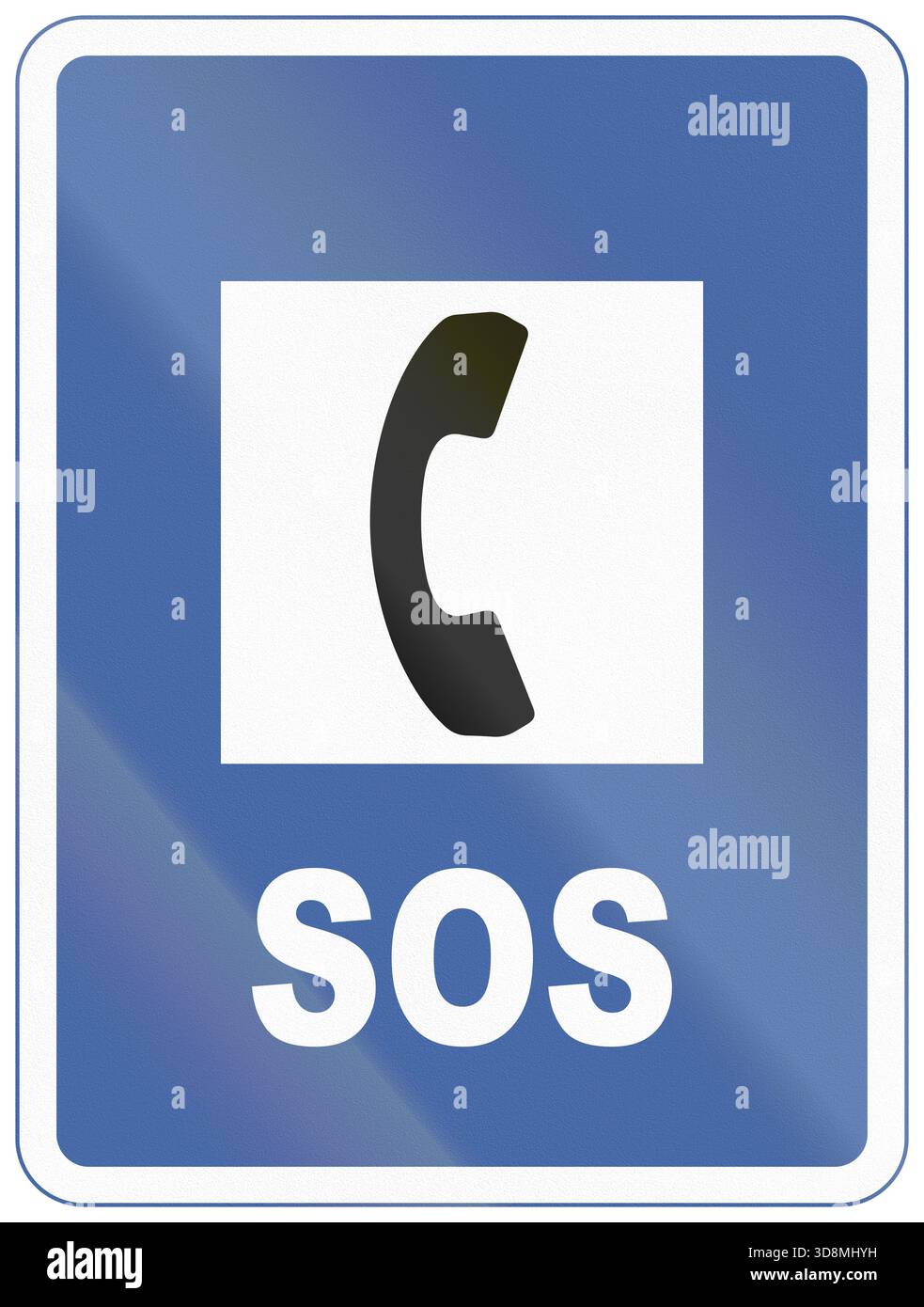 Road sign used in India - Emergency phone Stock Photo - Alamy