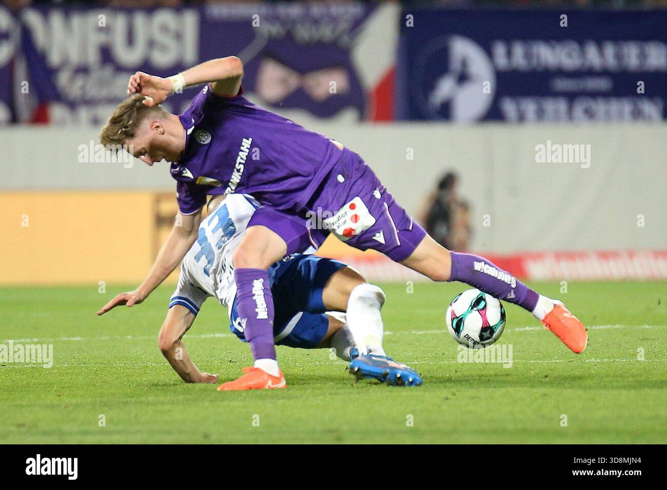 VIENNA, AUSTRIA - AUGUST 14: Philipp Wiesinger of Austria Wien and Erik ...