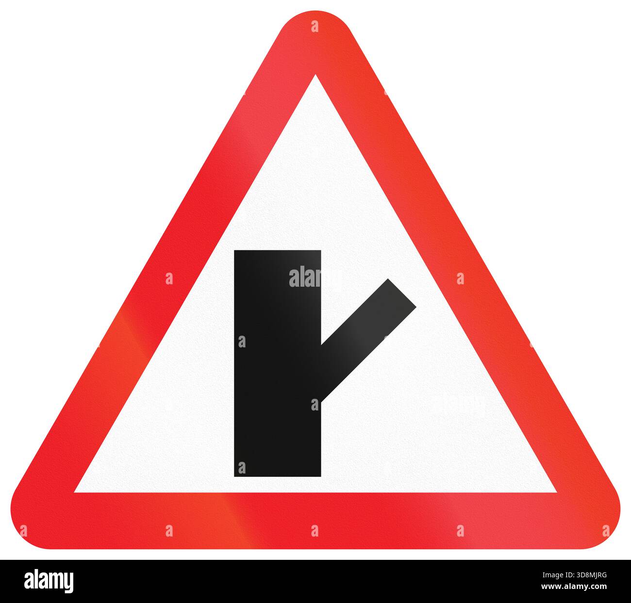 Road sign used in India - Y-intersection to right Stock Photo - Alamy