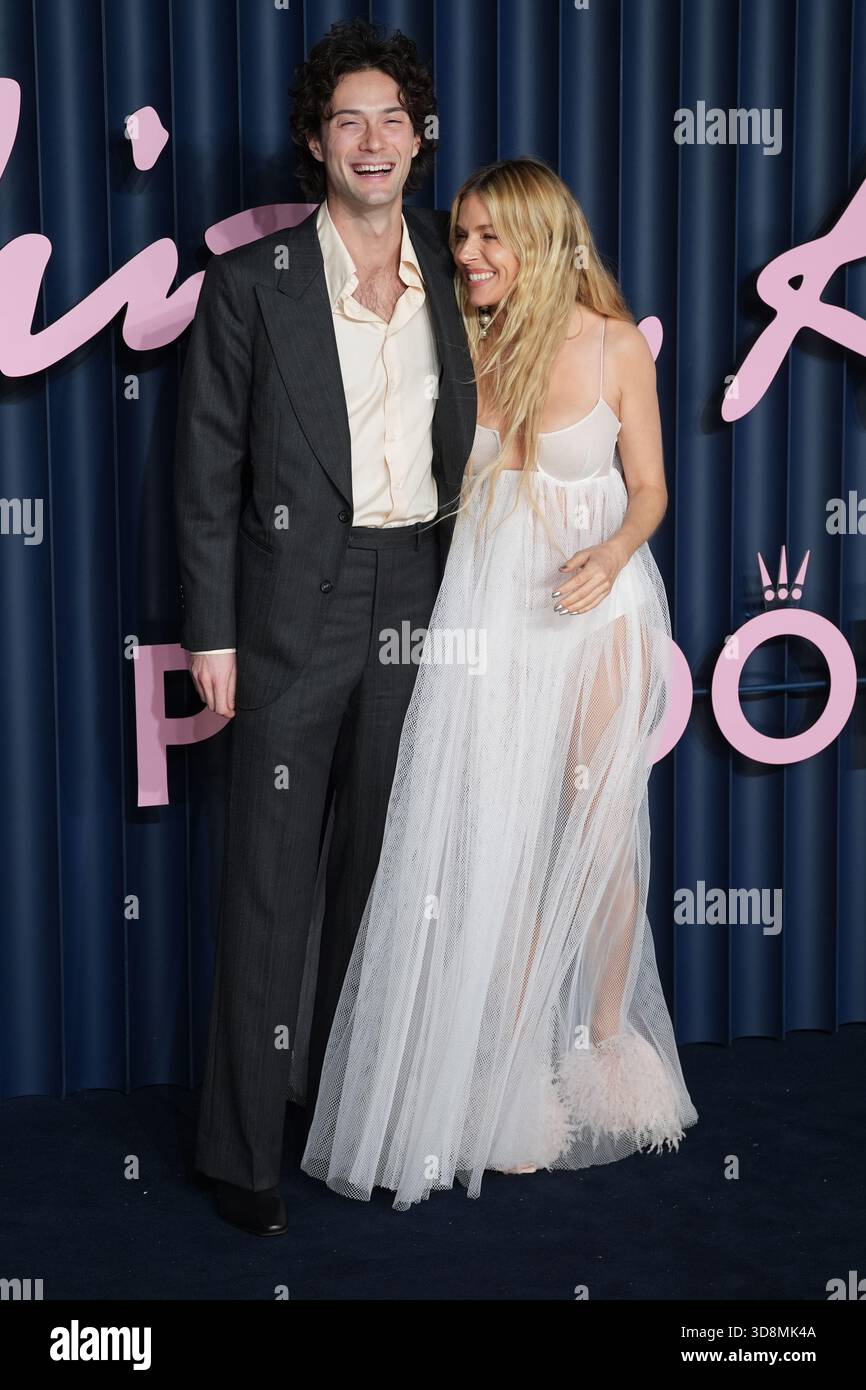 Oli Green and Sienna Miller attending the Fashion Awards 2025 at the ...