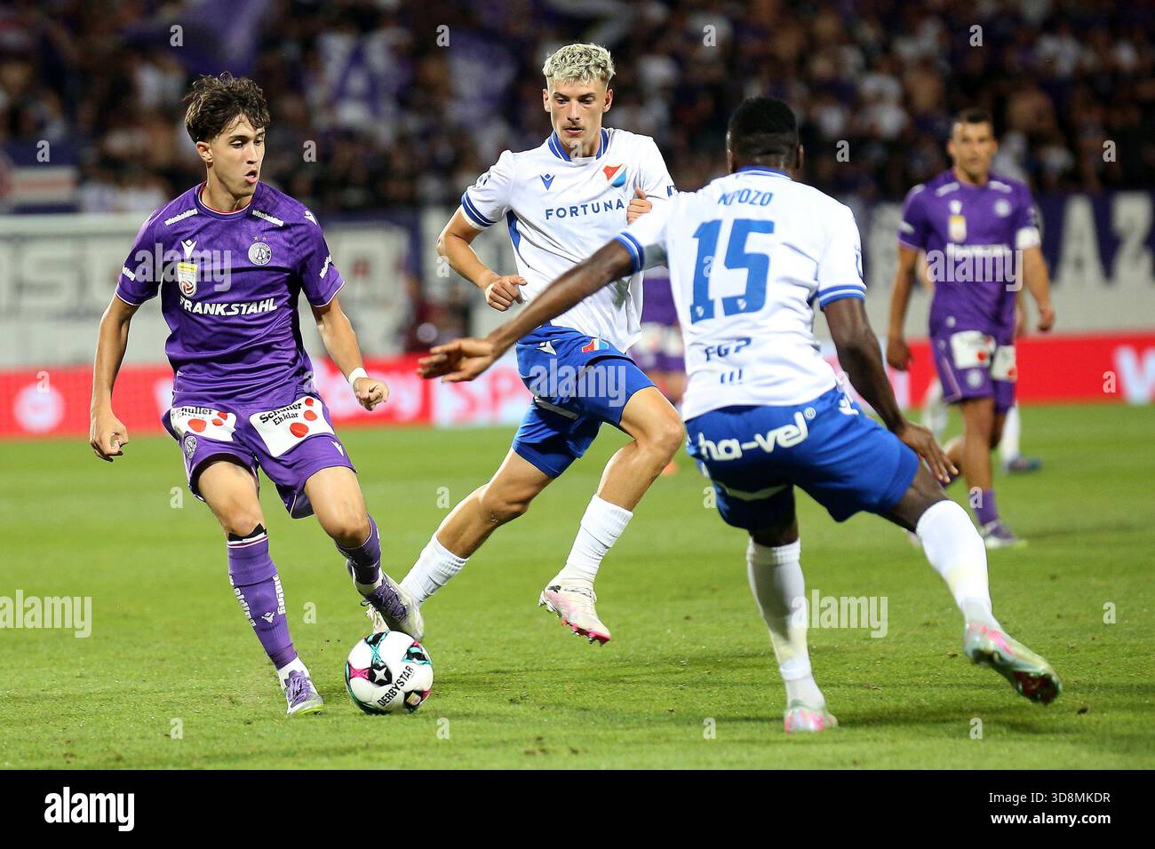 VIENNA, AUSTRIA - AUGUST 14: Sanel Saljic of Austria Wien, Michal ...