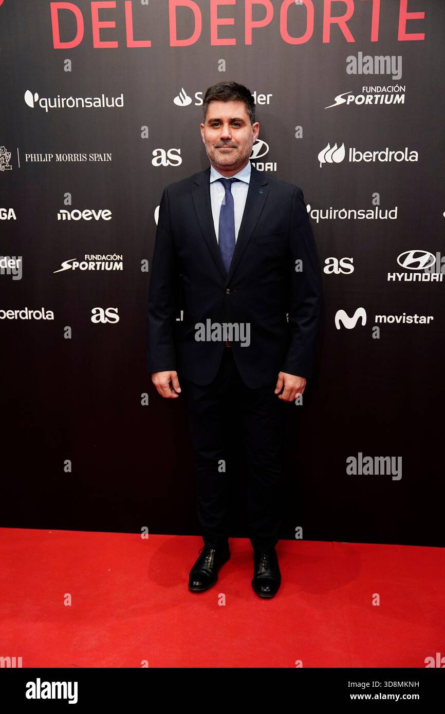 David Aganzo, president of the Spanish Footballers' Association and the ...