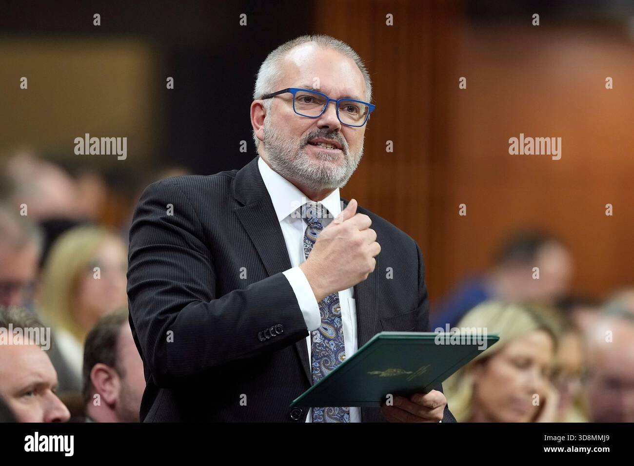 MP for Megantic-L'Erable-Lotbiniere Luc Berthold rises during Question ...