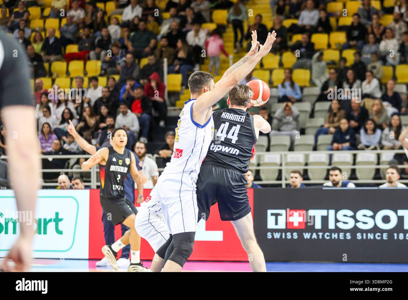 DAVID KRAMER of Germany tries to pass the ball. Cyprus plays vs Germany ...