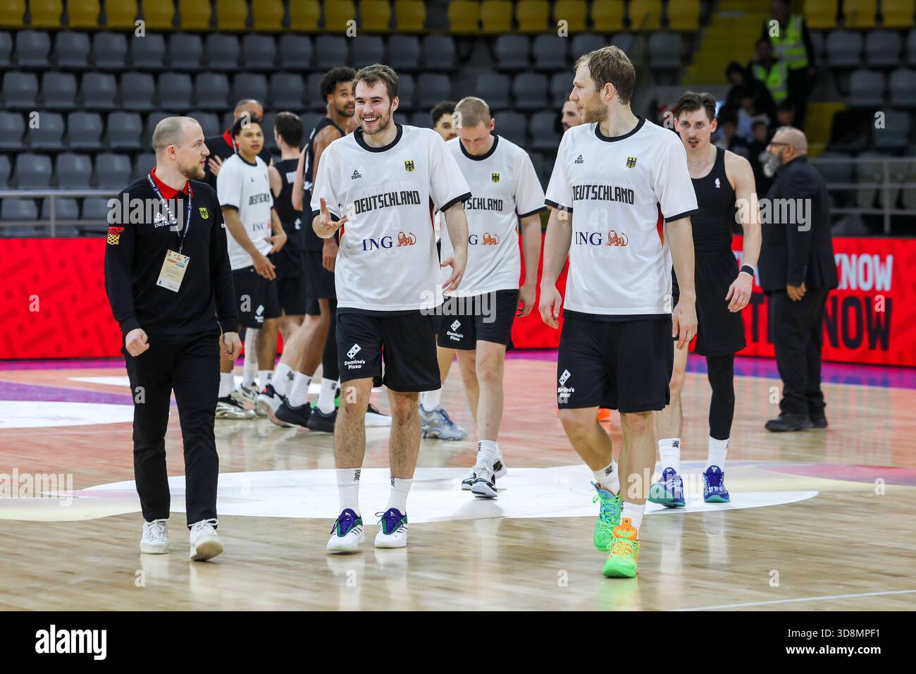 German team leave the court after their win. Cyprus plays vs Germany ...