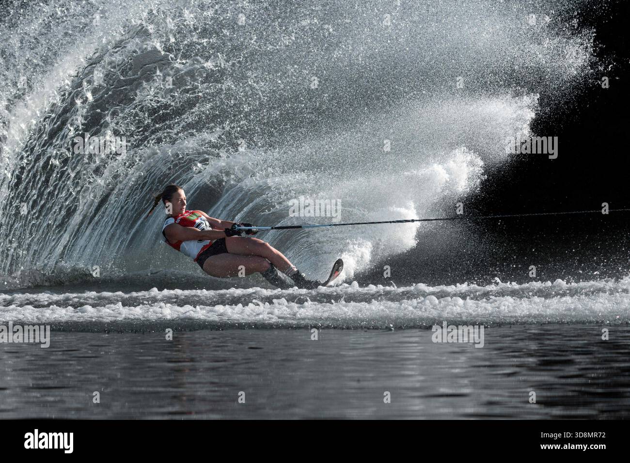 STEYREGG, AUSTRIA - AUGUST 9: Alena Parkhomenka during the Waterski ...