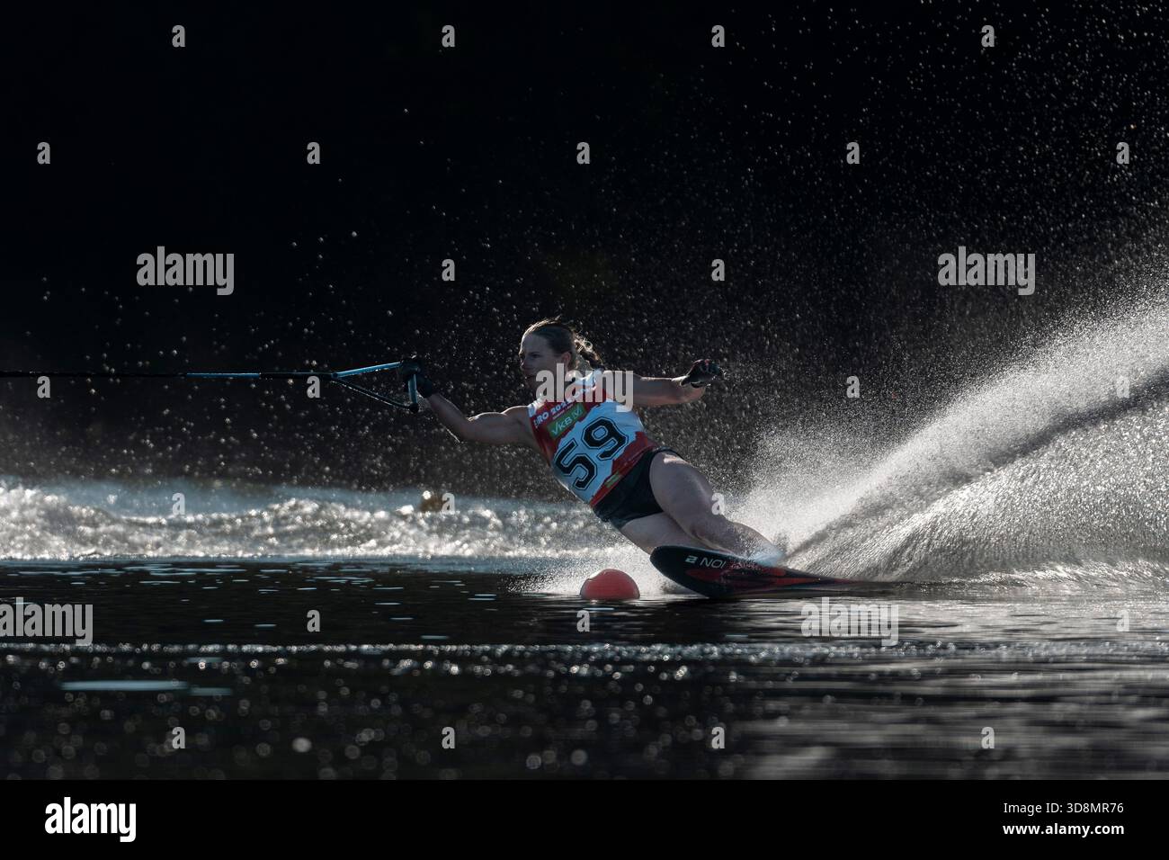 STEYREGG, AUSTRIA - AUGUST 9: Alena Parkhomenka during the Waterski ...