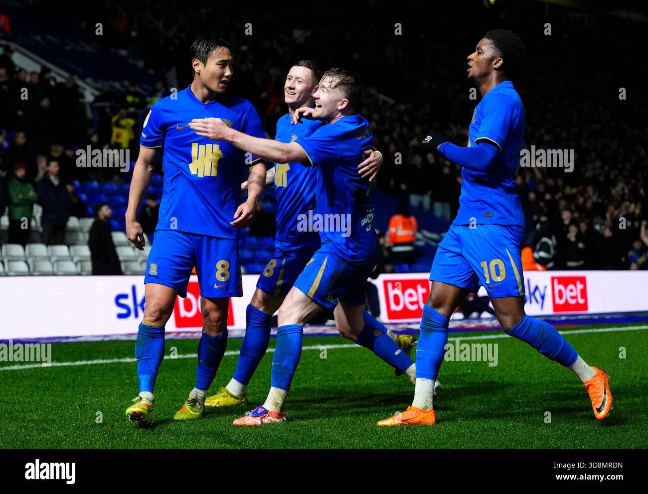 Birmingham City's Paik Seung-Ho (left) celebrates scoring their side's ...