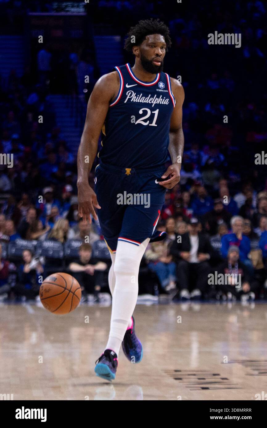 Philadelphia 76ers' Joel Embiid in action during an NBA basketball game ...