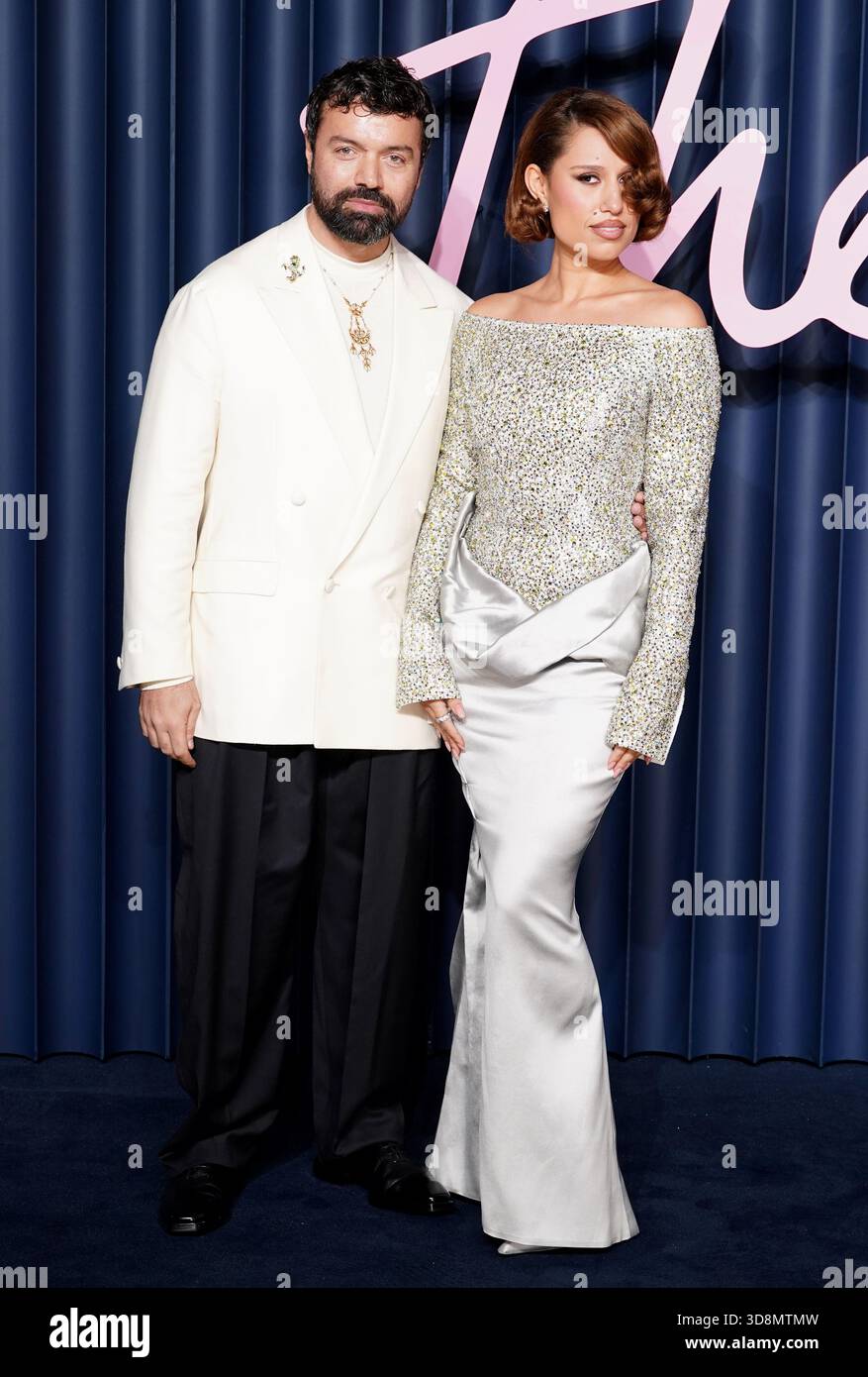 Rocco Iannone (left) and Raye attending the Fashion Awards 2025 at the ...