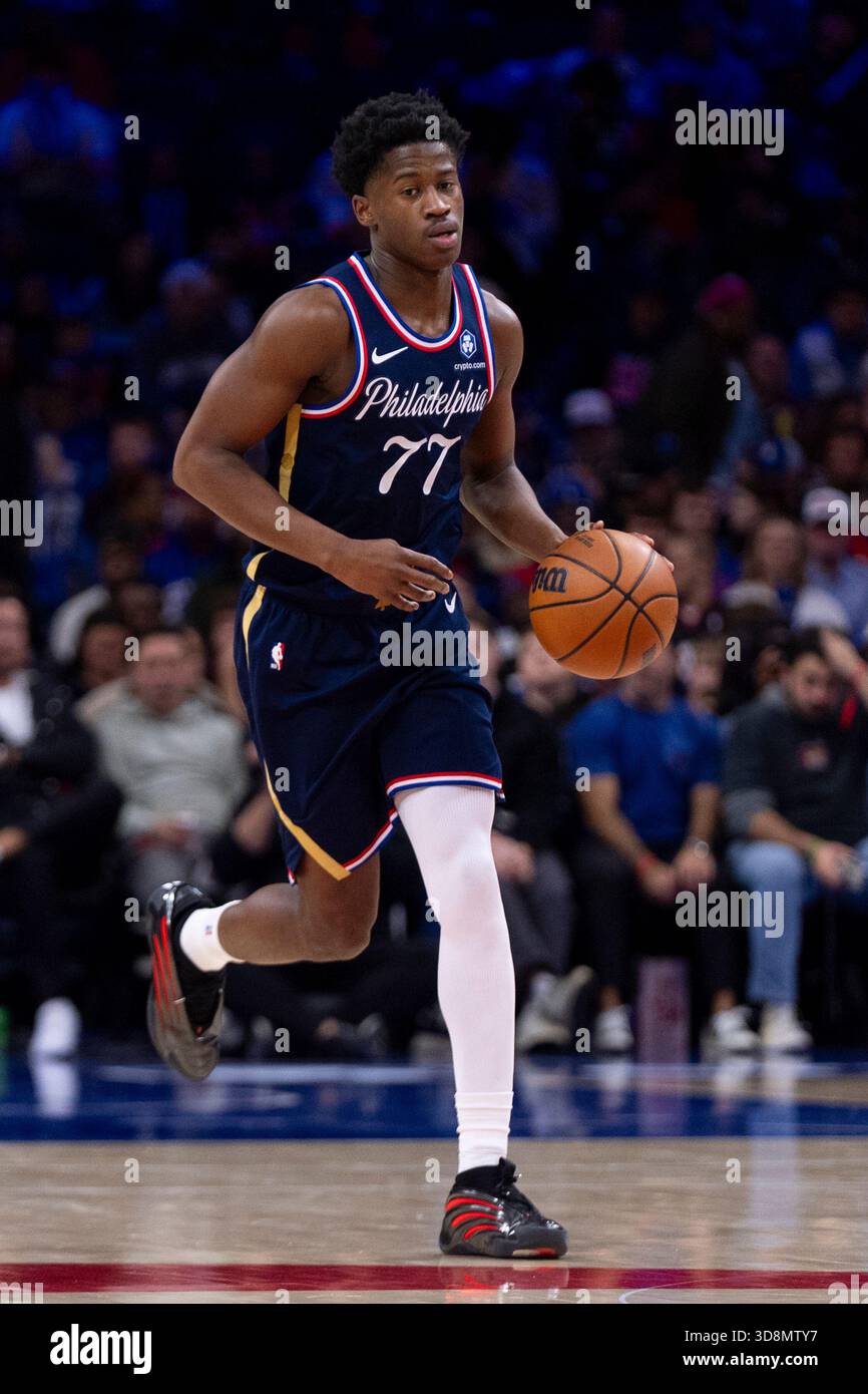 Philadelphia 76ers' VJ Edgecombe in action during an NBA basketball ...