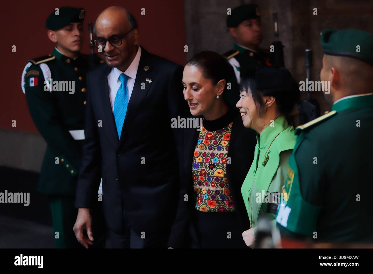 Singaporean President Tharman Shanmugaratnam Welcoming Ceremony Mexicos ...