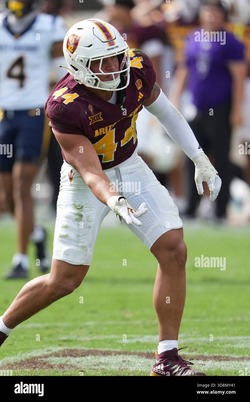 Arizona State linebacker Keyshaun Elliott celebrates a sack against ...