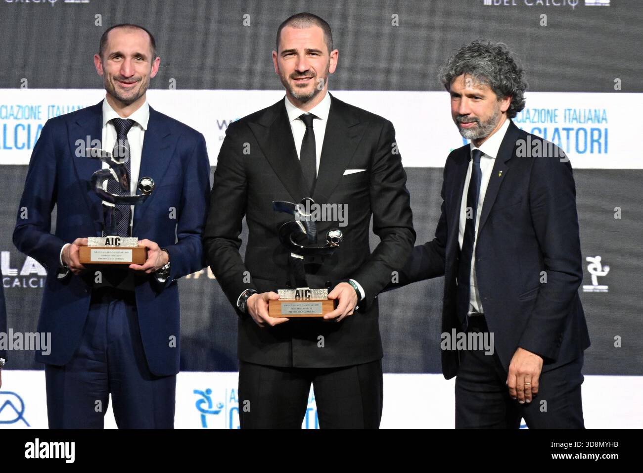 Milan, AIC Football Grand Gala 2025 - Fabio Chiellini, Leonardo Bonucci ...