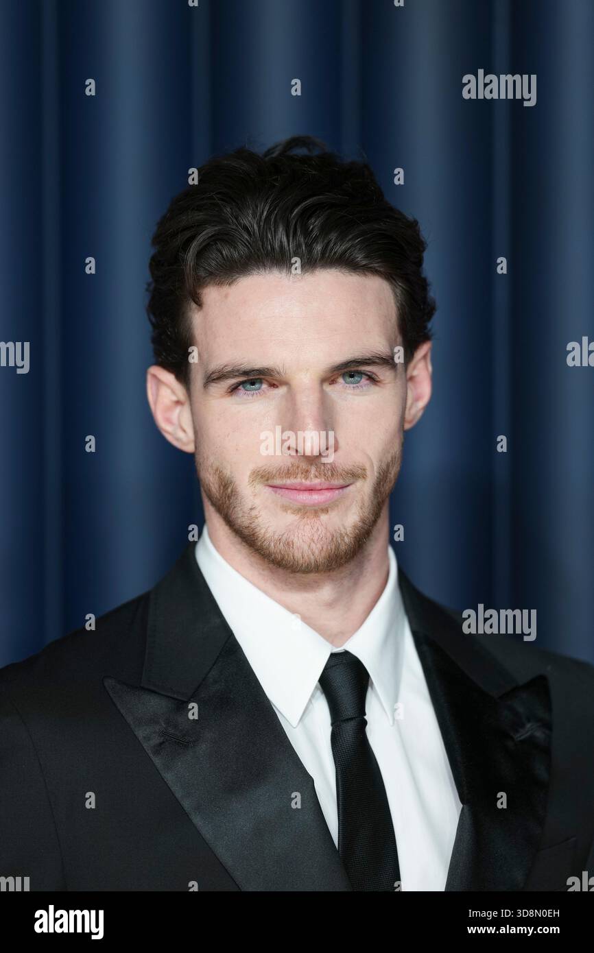 Declan Rice poses for photographers upon arrival at 'The Fashion Awards ...